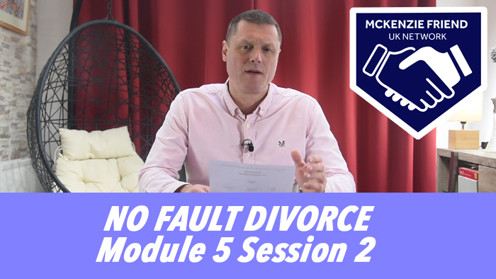 McKenzie Friend Training Divorce